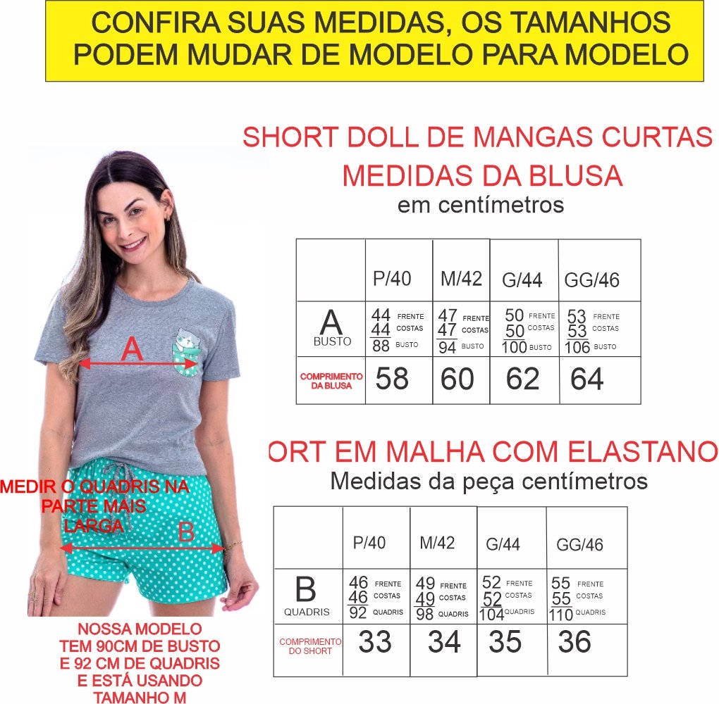 Pijama Feminino Lua Chic Kittens Team